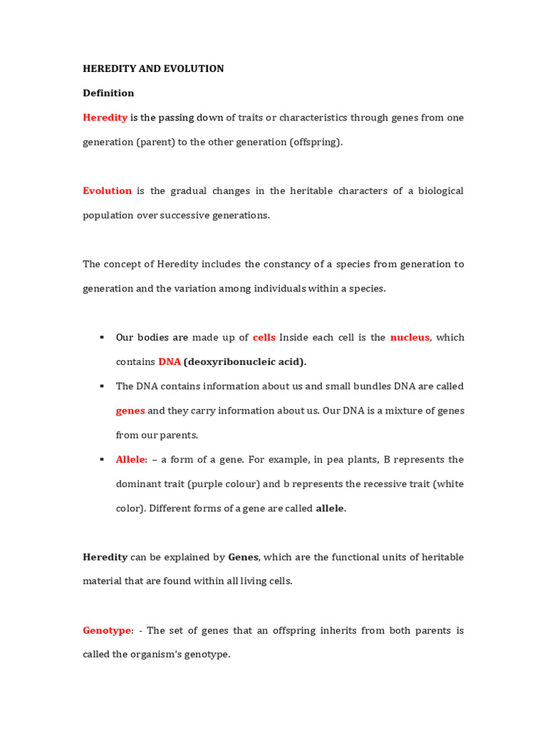 Heredity and Evolution 2-1 | PDF | Dominance (Genetics) | Zygosity