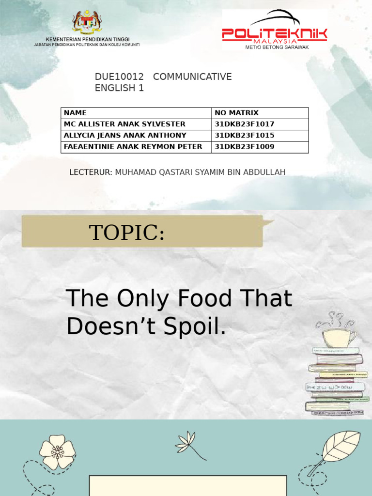 Communicative English Presentation | PDF | Wellness