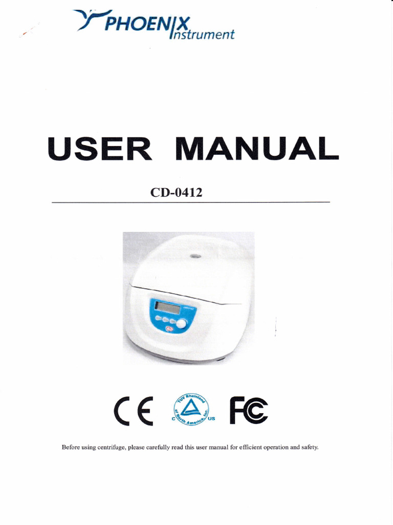 Centrífuga Phoenix | PDF | Sterilization (Microbiology) | Centrifuge