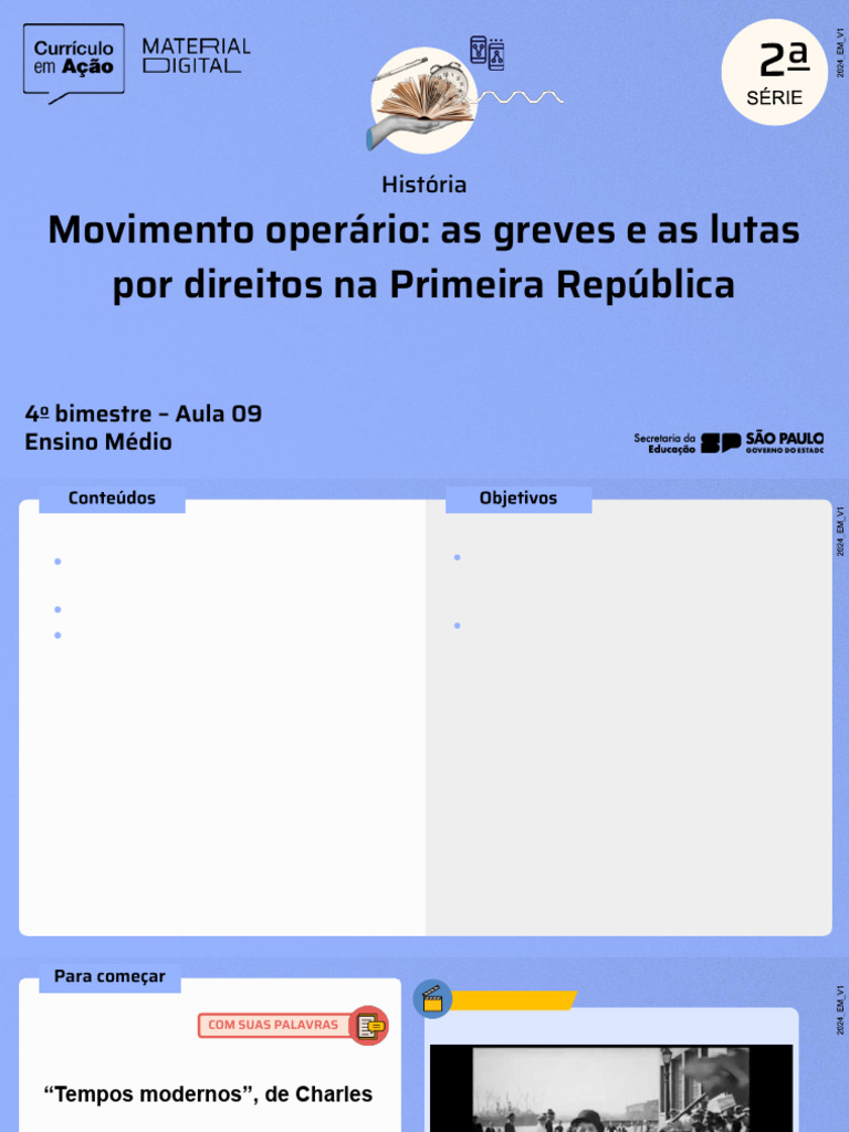 História - 2D - Movimento Operário | PDF | Custo de vida | Anarquismo