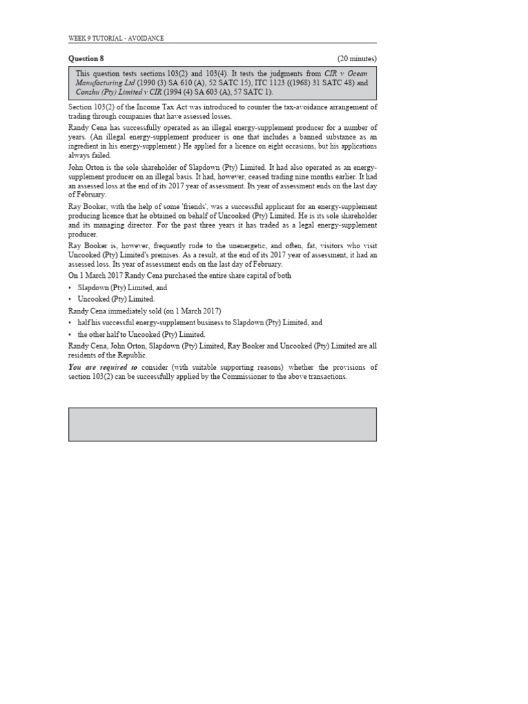 Week 9 Tutorial Questions_a1989e5d6731528aa821cc38df2c0f2d | PDF ... Week 9 Tutorial Questions_a1989e5d6731528aa821cc38df2c0f2d | PDF ...