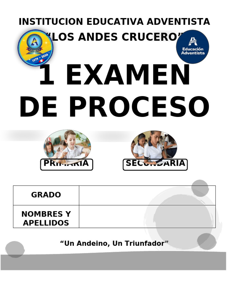Portada de Examen | PDF