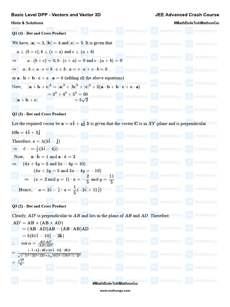 Vector Basic Sol Genetry | PDF | Linear Algebra | Geometry