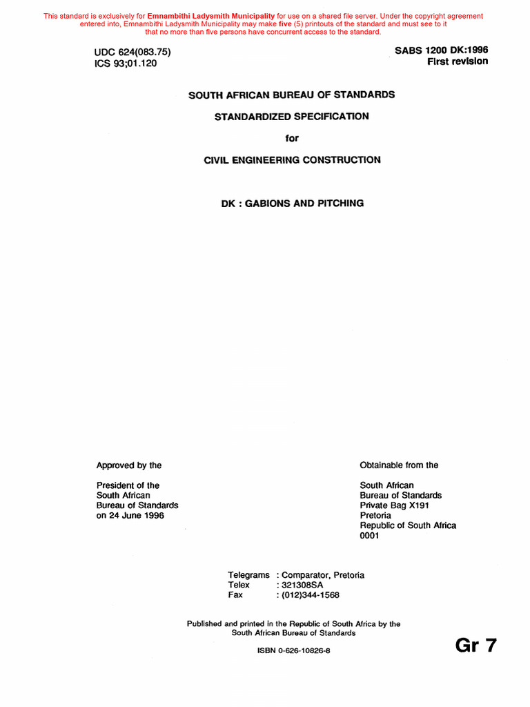 Sans 1200 Dk | PDF | Concrete | Construction Aggregate