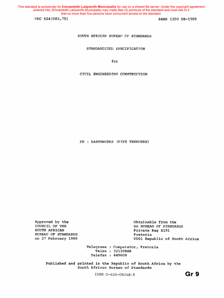 Sans 1200 DB | PDF | Road