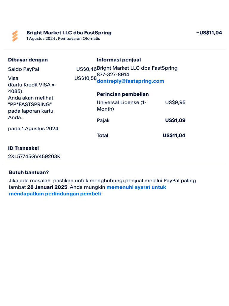 PayPal - Perincian Transaksi | PDF | Bisnis | Pengelolaan Keuangan & Uang