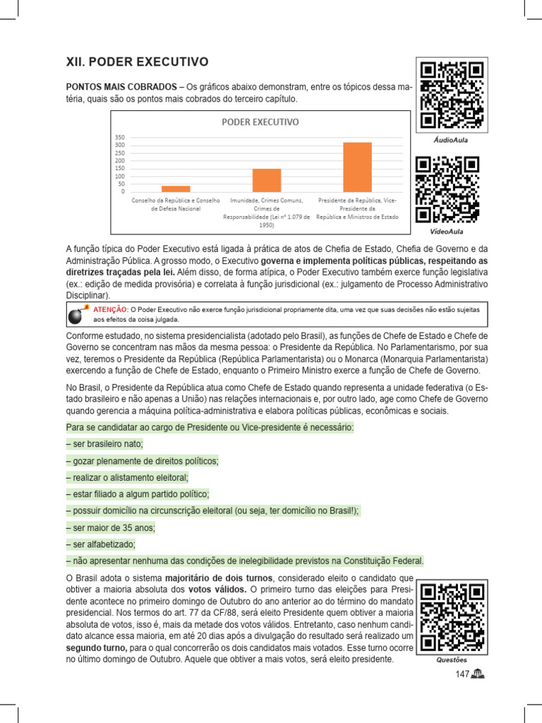 Funções e Atribuições do Poder Executivo | PDF | Eleições | República