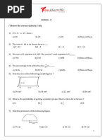DAV Class 6 Maths Annual Exam Paper | PDF | Triangle | Area