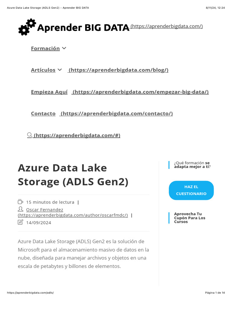 Azure Data Lake Storage (ADLS Gen2) - Aprender BIG DATA | PDF | Big ... Azure Data Lake Storage (ADLS Gen2) - Aprender BIG DATA | PDF | Big ...