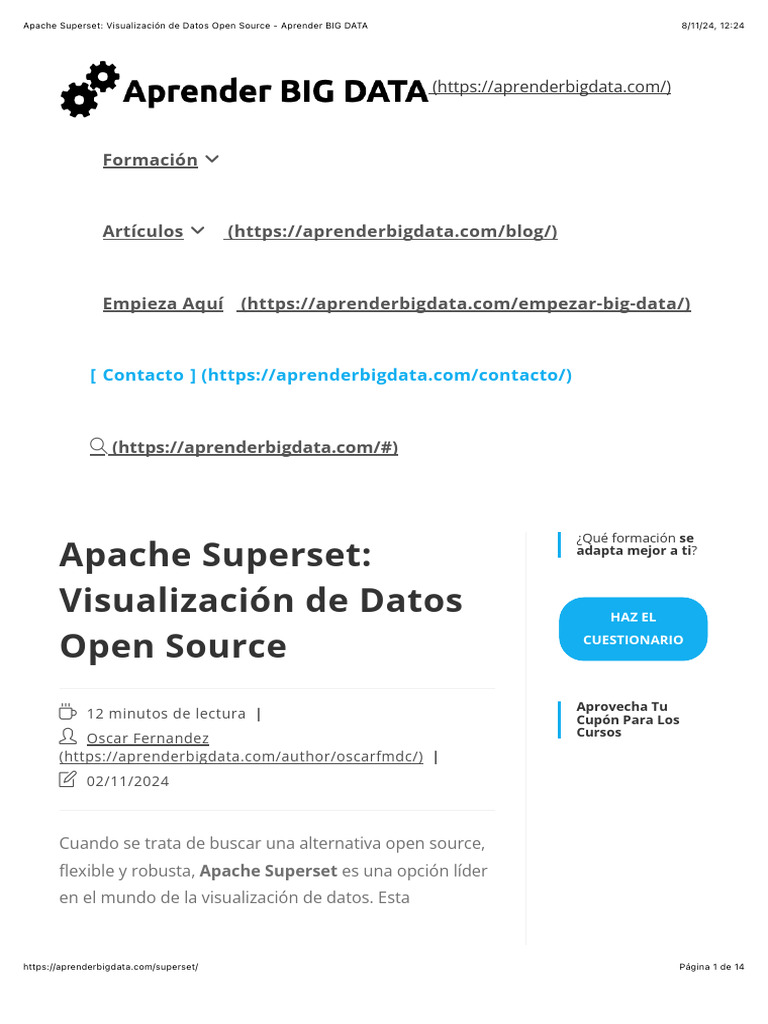 Apache Superset: Visualización de Datos Open Source - Aprender BIG DATA ...