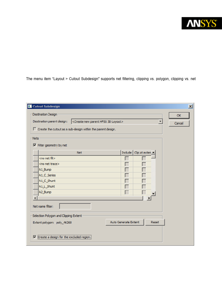 HFSS Layout Cutout Subdesign Guide | PDF | Business | Computers