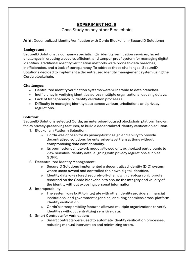 Exp No 9 BCT | PDF | Formal Verification | Privacy