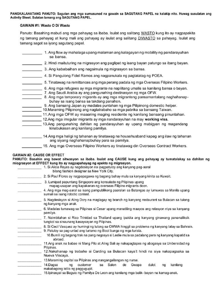 Grade 10 - AP Summative Test | PDF