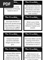 Act 1 Character Map for The Crucible | PDF | Witch Trials | Witch Hunting