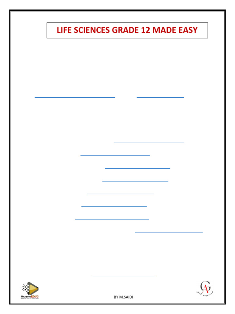 Grade 12 Life Sciences Evolution Guide | PDF | Evolution | Human ...