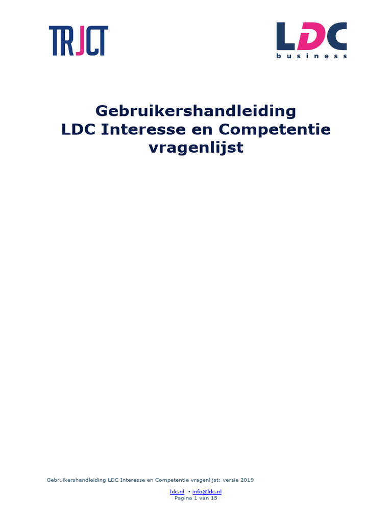 Handleiding - LDC Interesse en Competentie | PDF