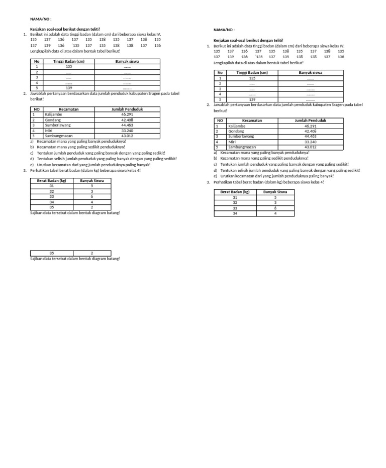 Pengolahan Data MTK | PDF