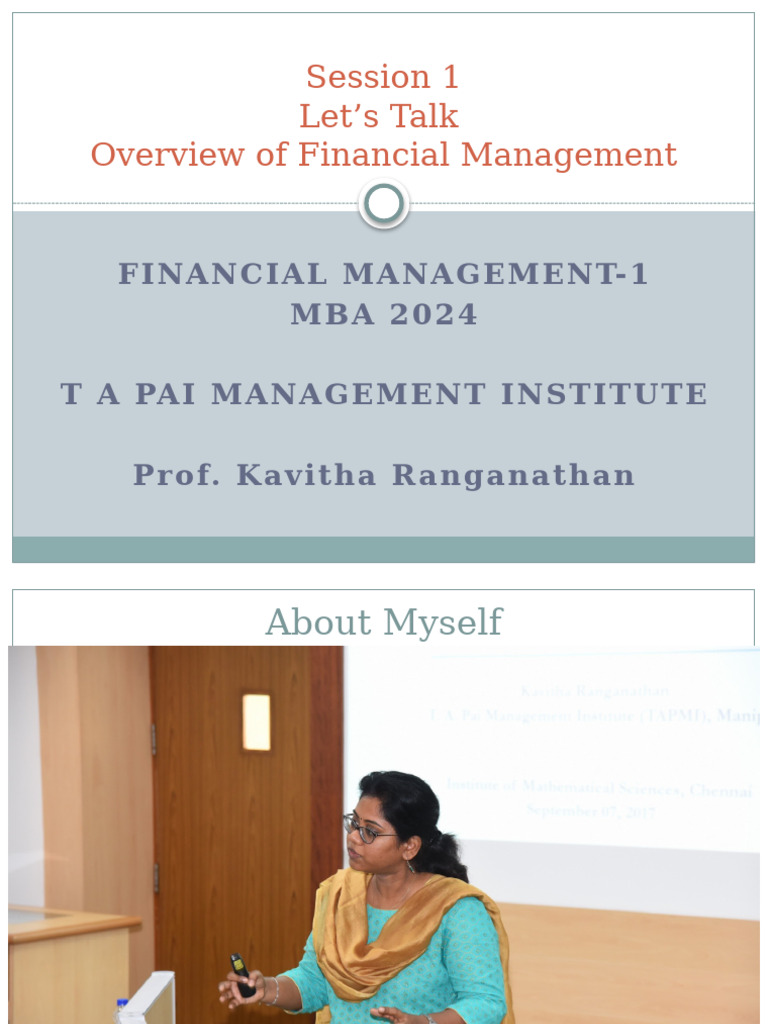FMT Session 1 - Introduction - 2024 | PDF | Equity (Finance ...
