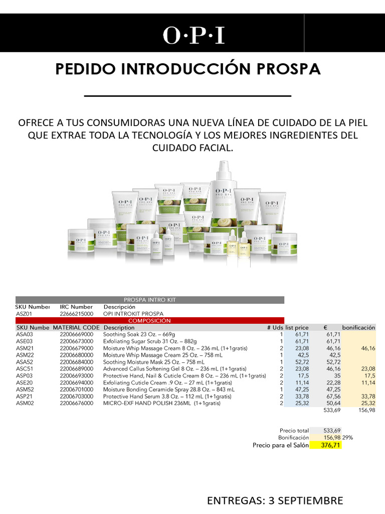 OPI Introkit Pro Spa | PDF