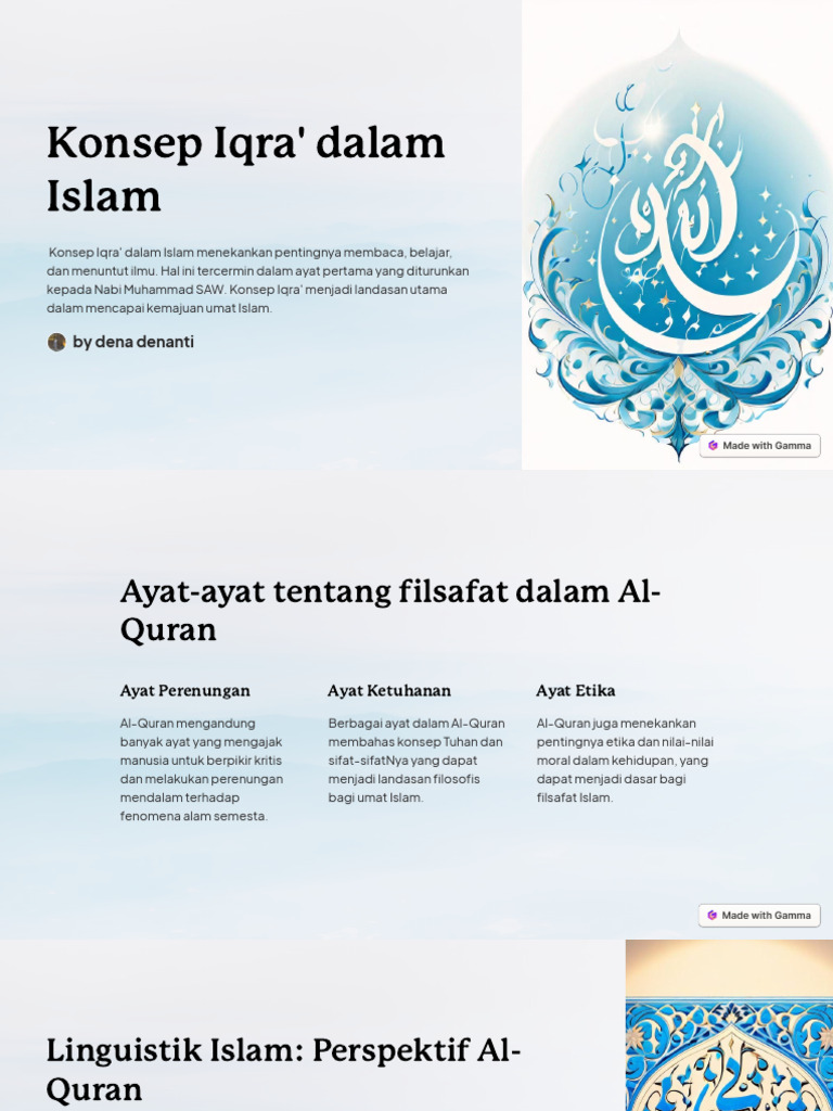 Konsep Iqra Dalam Islam | PDF | Seni & Disiplin Bahasa