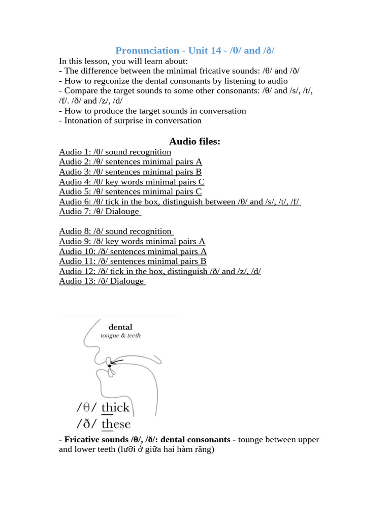 Pronunciation 14 | PDF | Phonology | Phonetics