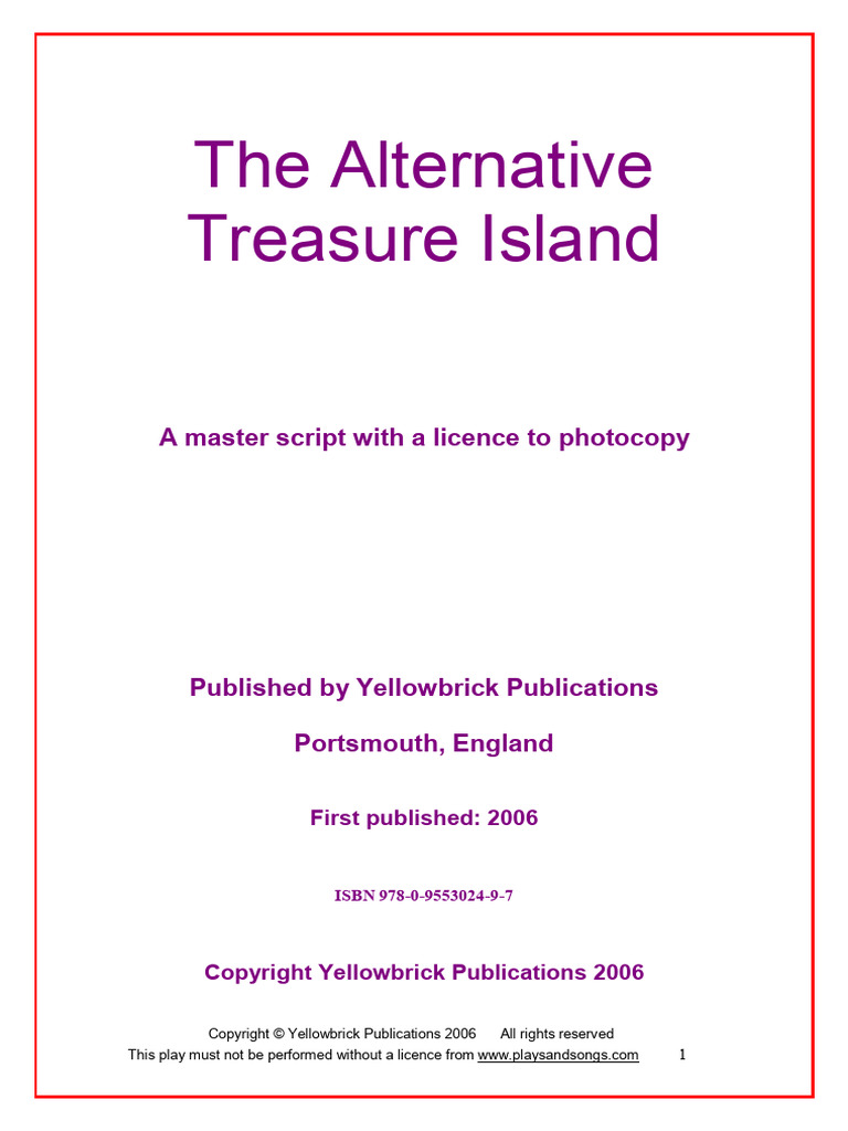Treasure Island Script | PDF | Treasure Island