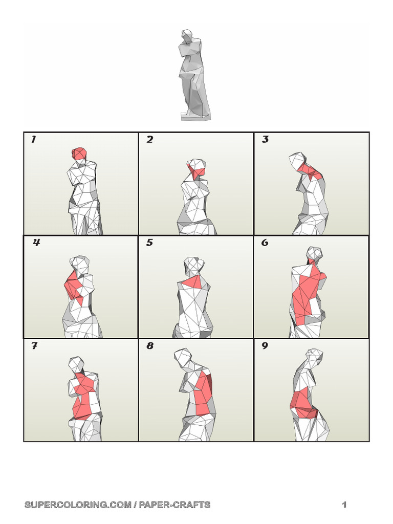 Low Poly Venus de Milo Paper Crafts | PDF