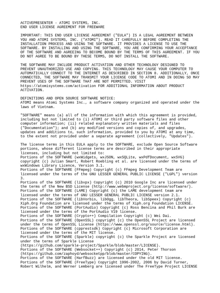 Freelicense en | PDF | Proprietary Software | Software