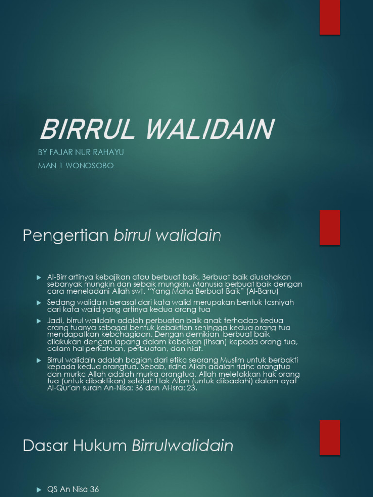 Panduan Birrul Walidain dalam Islam | PDF