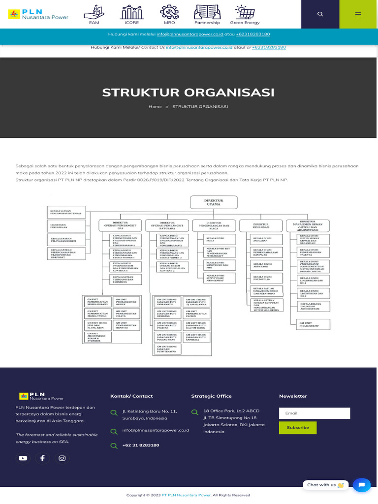 STRUKTUR ORGANISASI - PLN Nusantara Power | PDF
