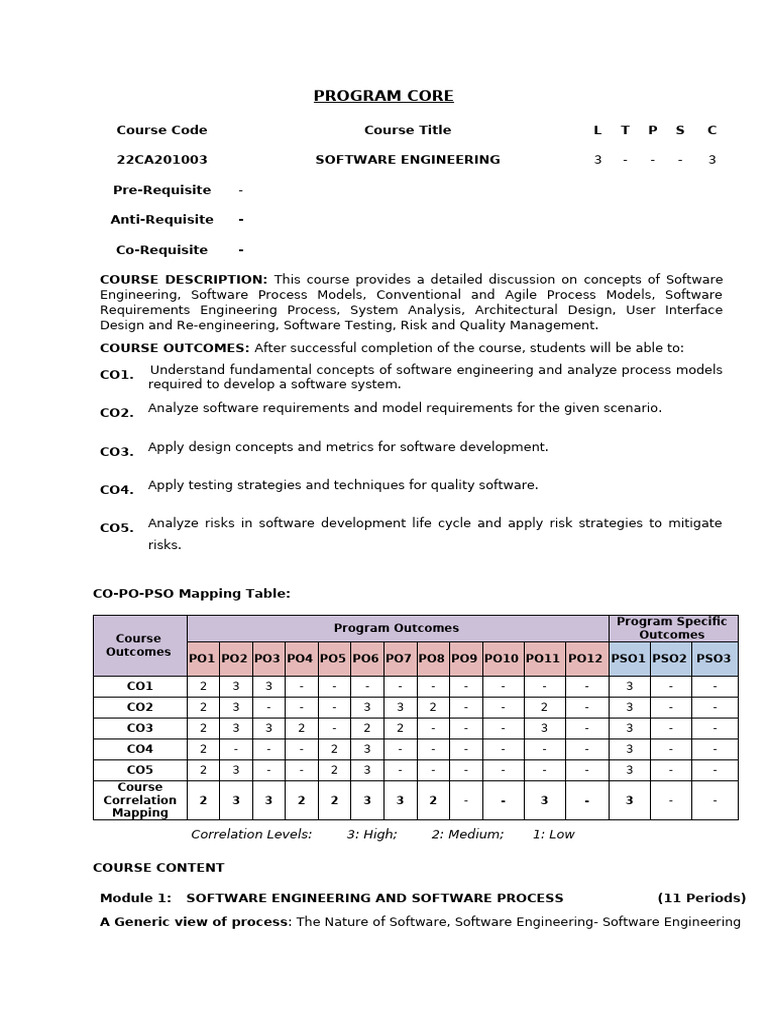 SE Syllabus | PDF | Use Case | Agile Software Development