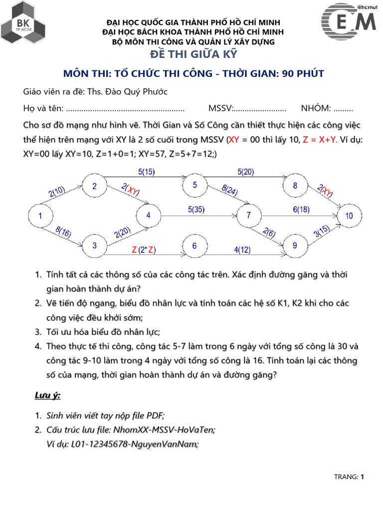 Tctc-De Thi Giua Ky | PDF