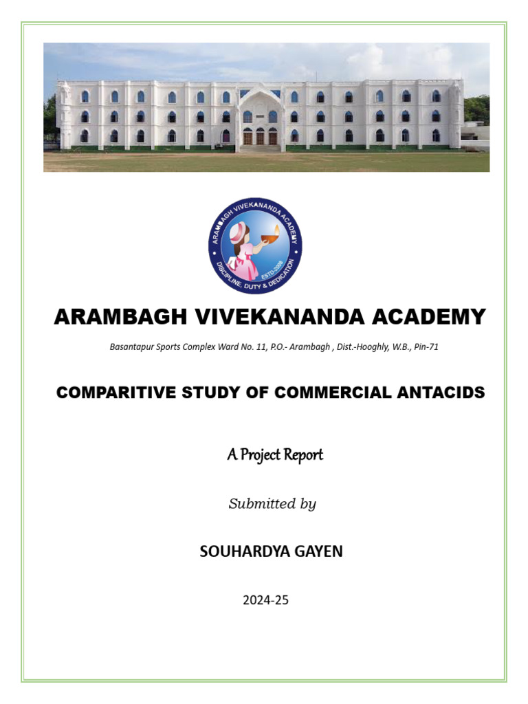 Arambagh Vivekananda Academy | PDF | Acid | Chemistry