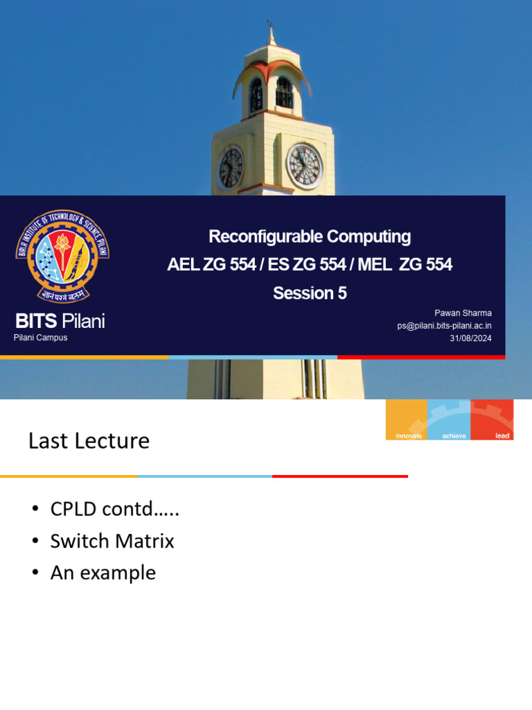 ES-MEL-AEL ZG554 - Lec5 | PDF | Field Effect Transistor | Field Programmable Gate Array