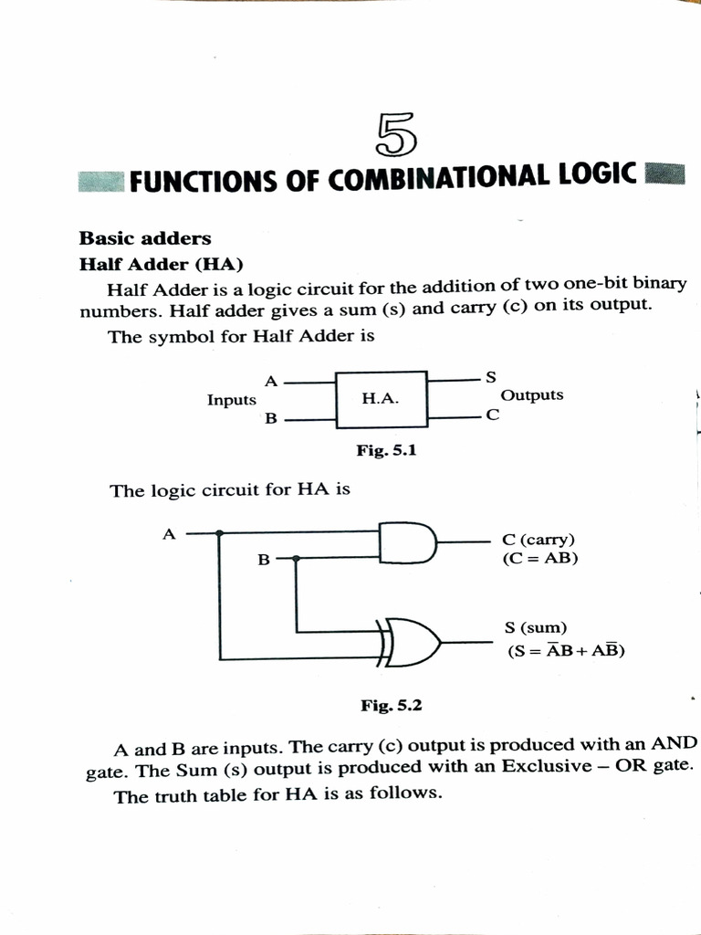 Combinational Logic Functions Explained | PDF | Logic Gate | Binary ...