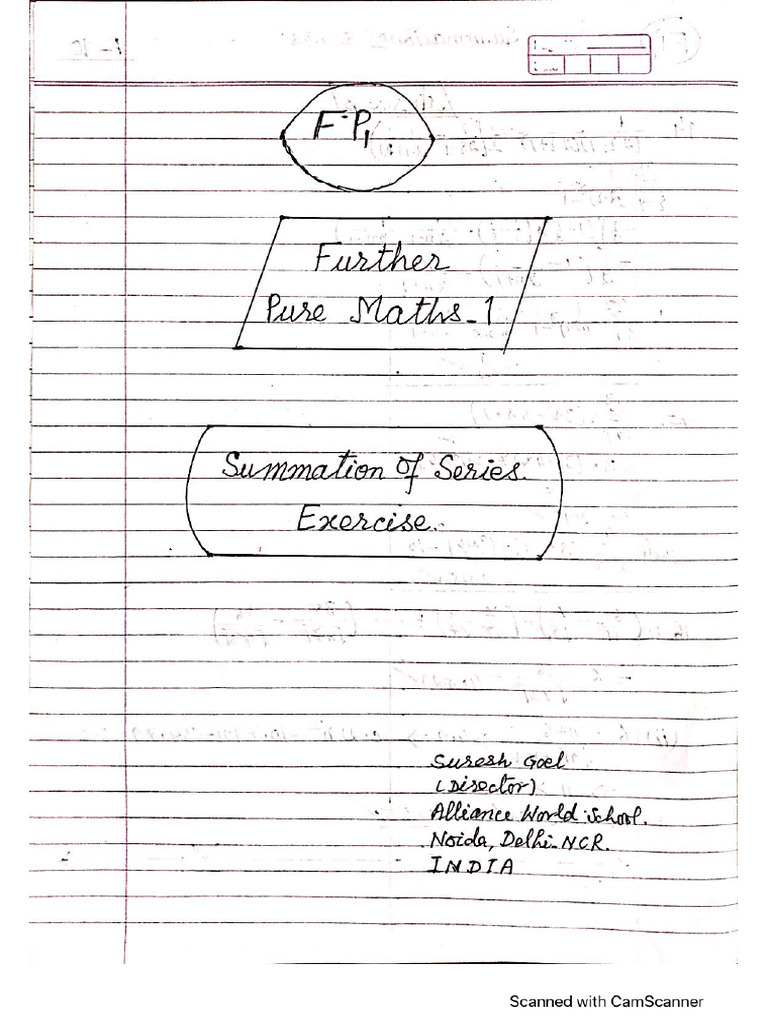 fp1 Summation of Series Exercise | PDF