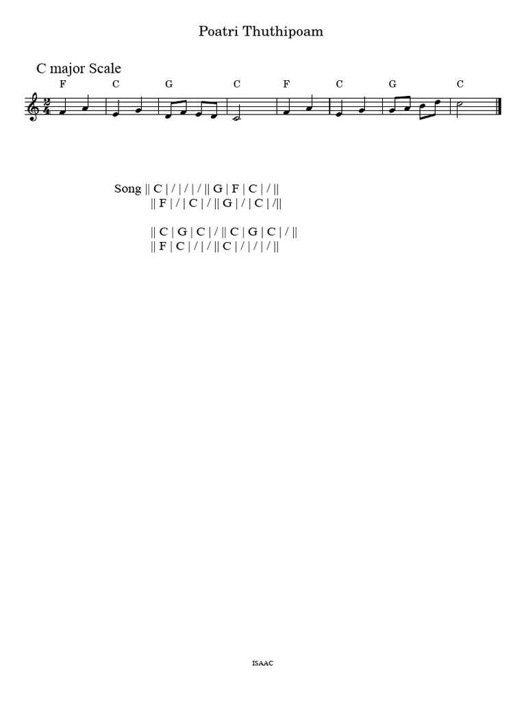 Poatri Thuthipoam Song Structure | PDF