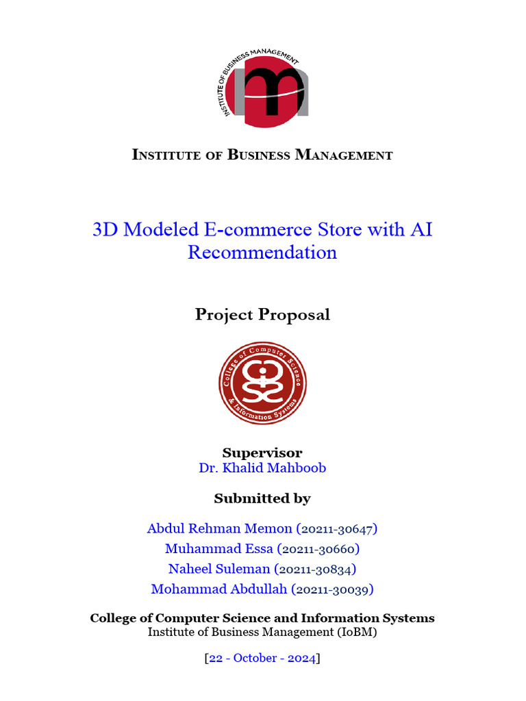 AI-Powered 3D E-commerce Proposal | PDF | Scrum (Software Development) | Artificial Intelligence