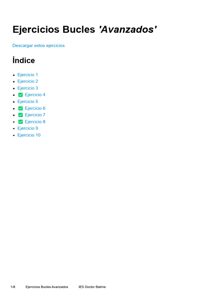 2 Ejercicios Bucles Parte2 | PDF | Ajedrez