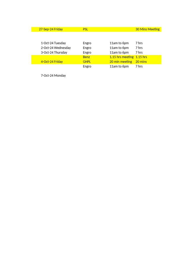 TMC Time Sheet - Hours Marking | PDF