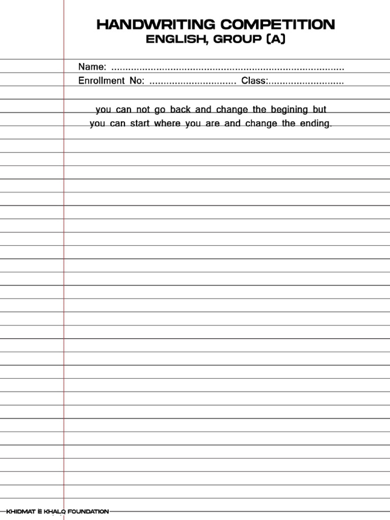 Lined Paper PDF - Page | PDF