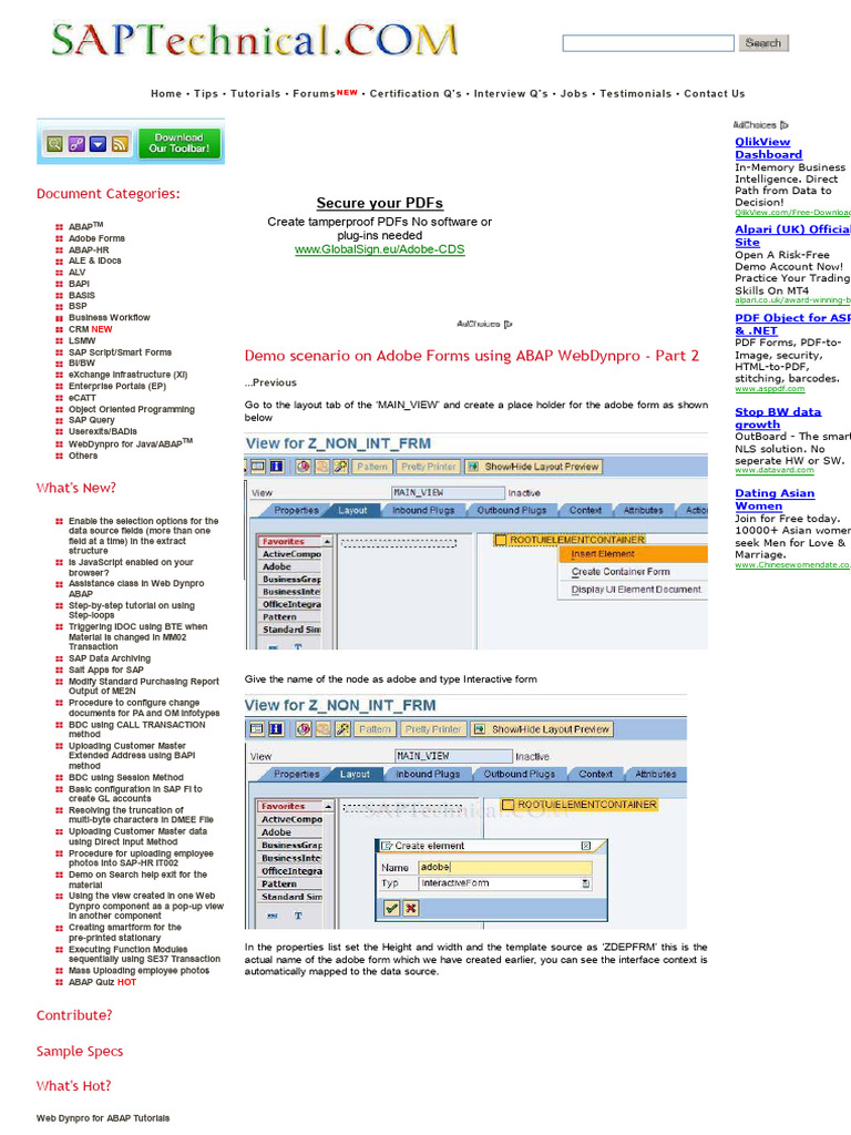 Adobe Interactive Forms Pag3 Part2 | PDF | Software Engineering | Software