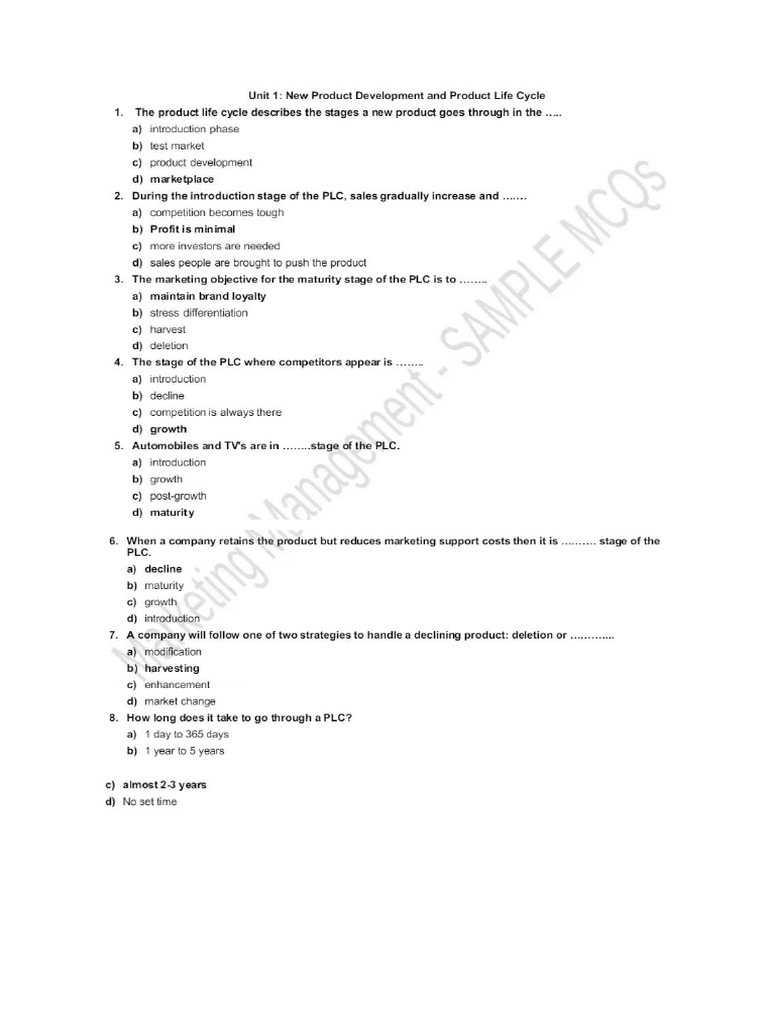 Marketing-Management MCQ - 03 PRODUCT Q95 | PDF | Business | Computers
