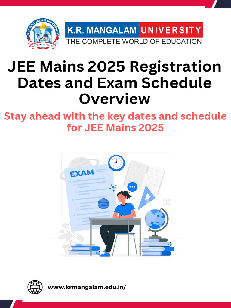 JEE Mains 2025 Registration Dates and Exam Schedule Overview | PDF ...