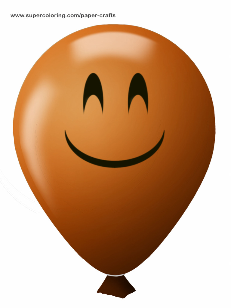 Smiling Balloon Photo Prop Template Paper Craft | PDF