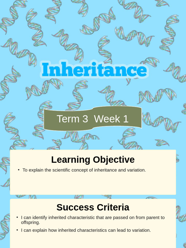 Inheritance and Variation in Biology | PDF | Gene | Cell (Biology)