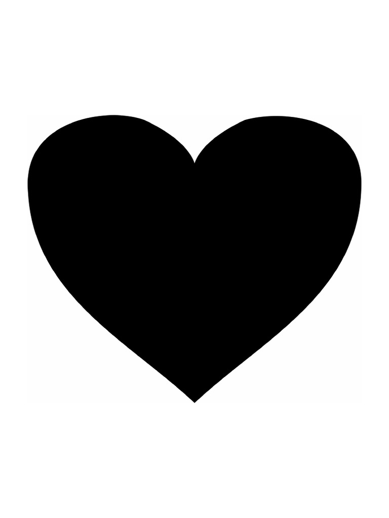 Black Heart Template Paper Craft | PDF