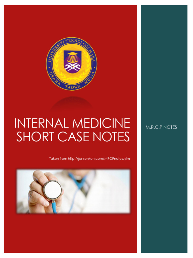 Medicine MRCP Short Case Note | PDF | Pulse | Heart