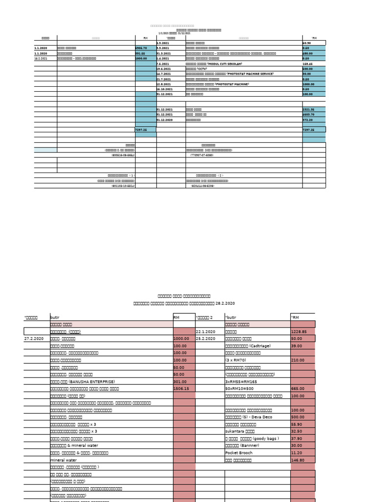 Penyata Akaun PIBG 2021 (LATEST) | PDF