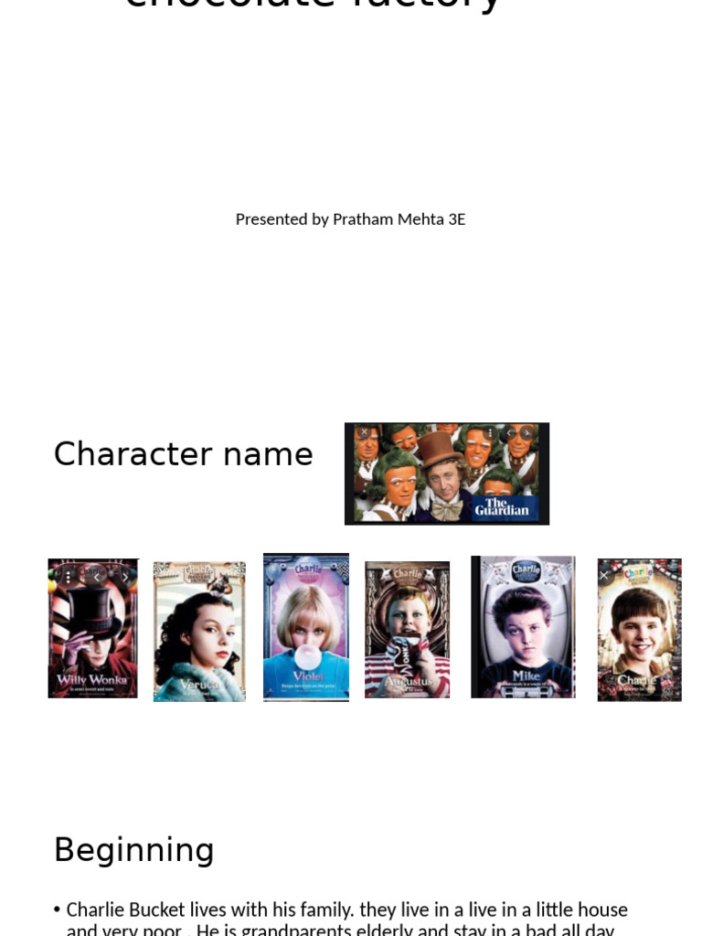 Charlie and The Chocolate Factory | PDF